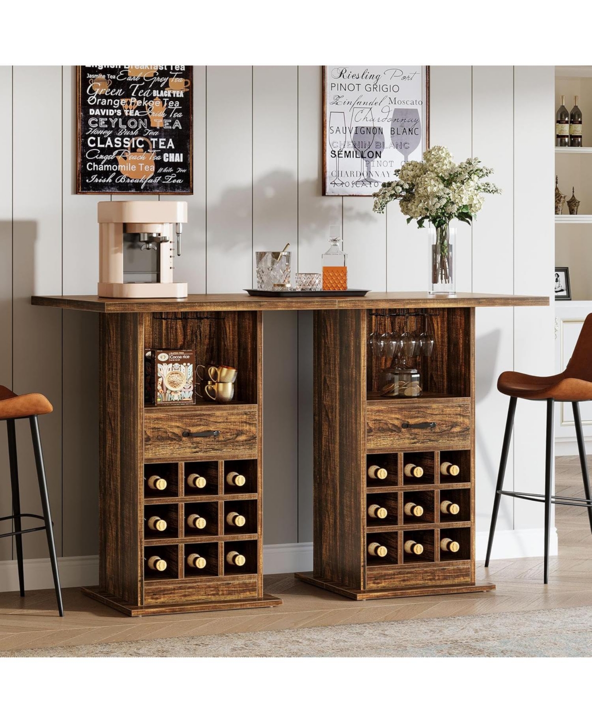 Click here for Tribesigns Square Bar Table  Home Bar Unit for Liv... prices