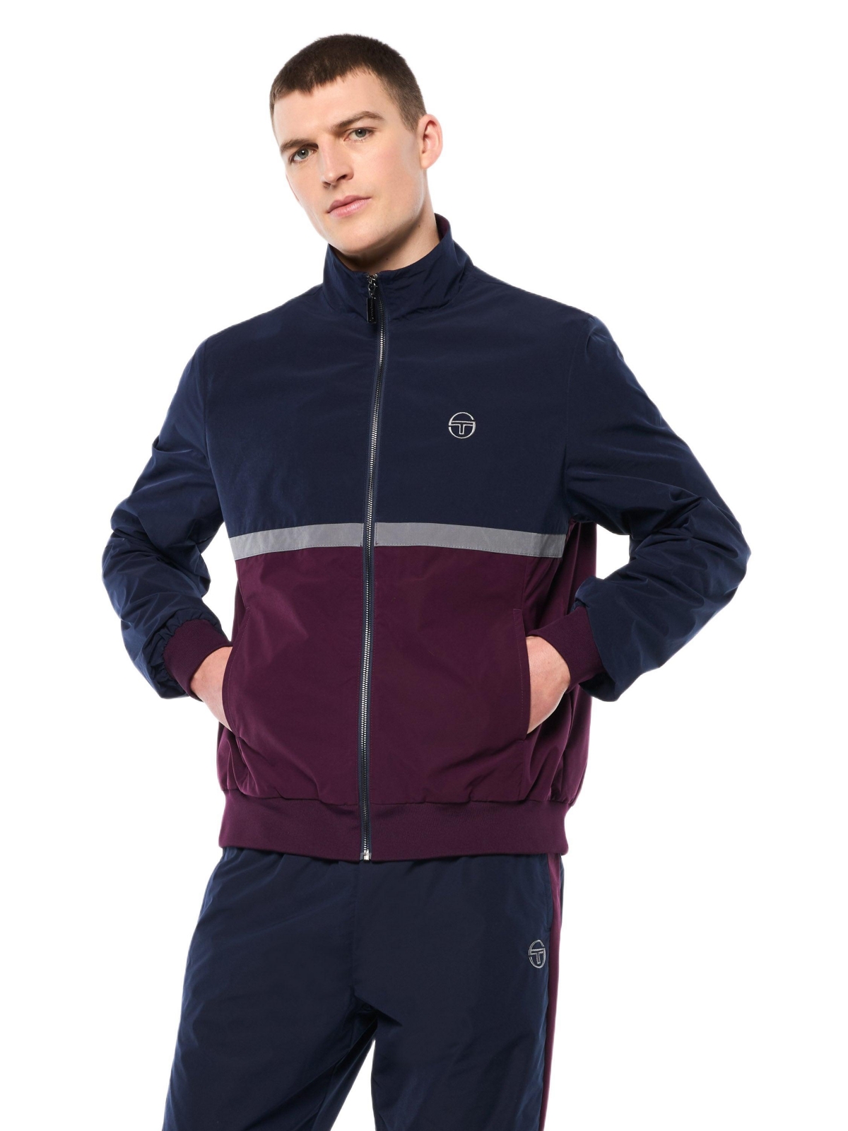 Click here for Sergio Tacchini Mens Portico Track Jacket - Mariti... prices