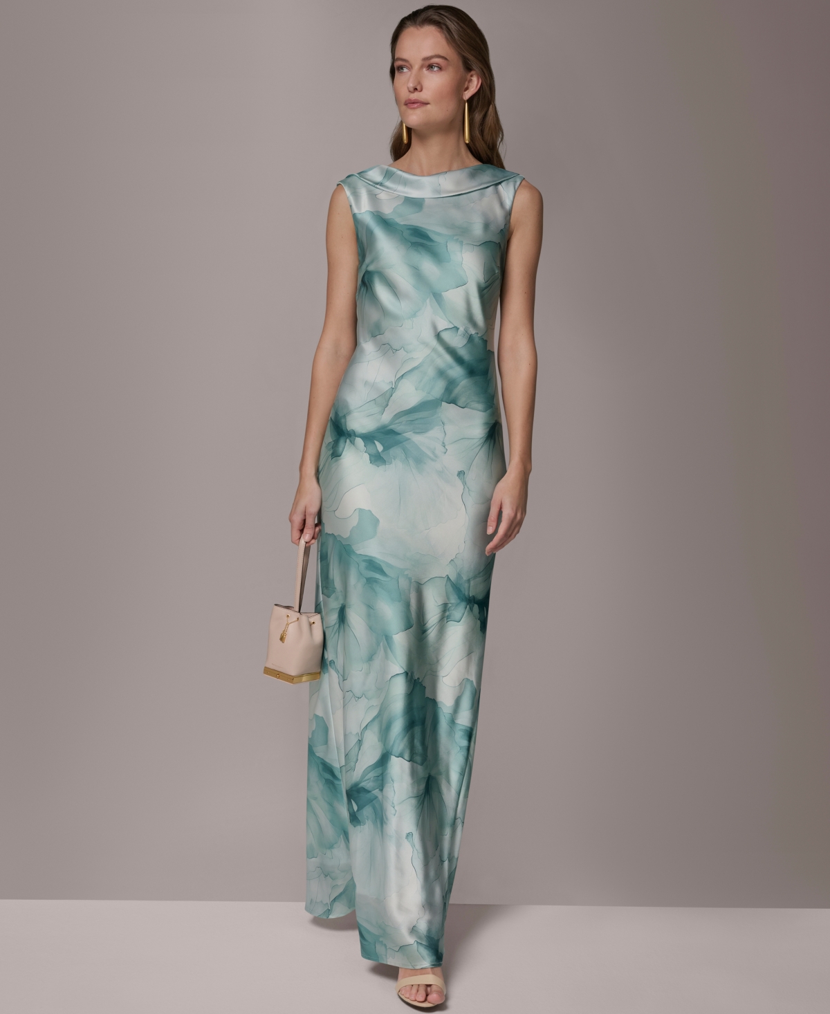 Click here for Donna Karan New York Womens Sleeveless Print Maxi... prices