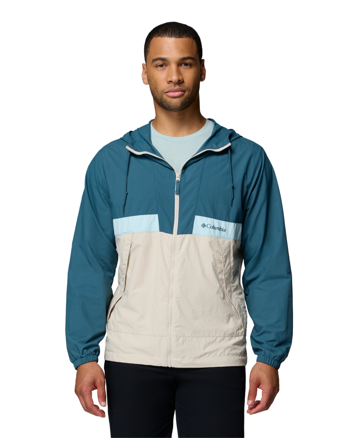 Click here for Columbia Mens Spire Valley Hooded Windbreaker - Ev... prices