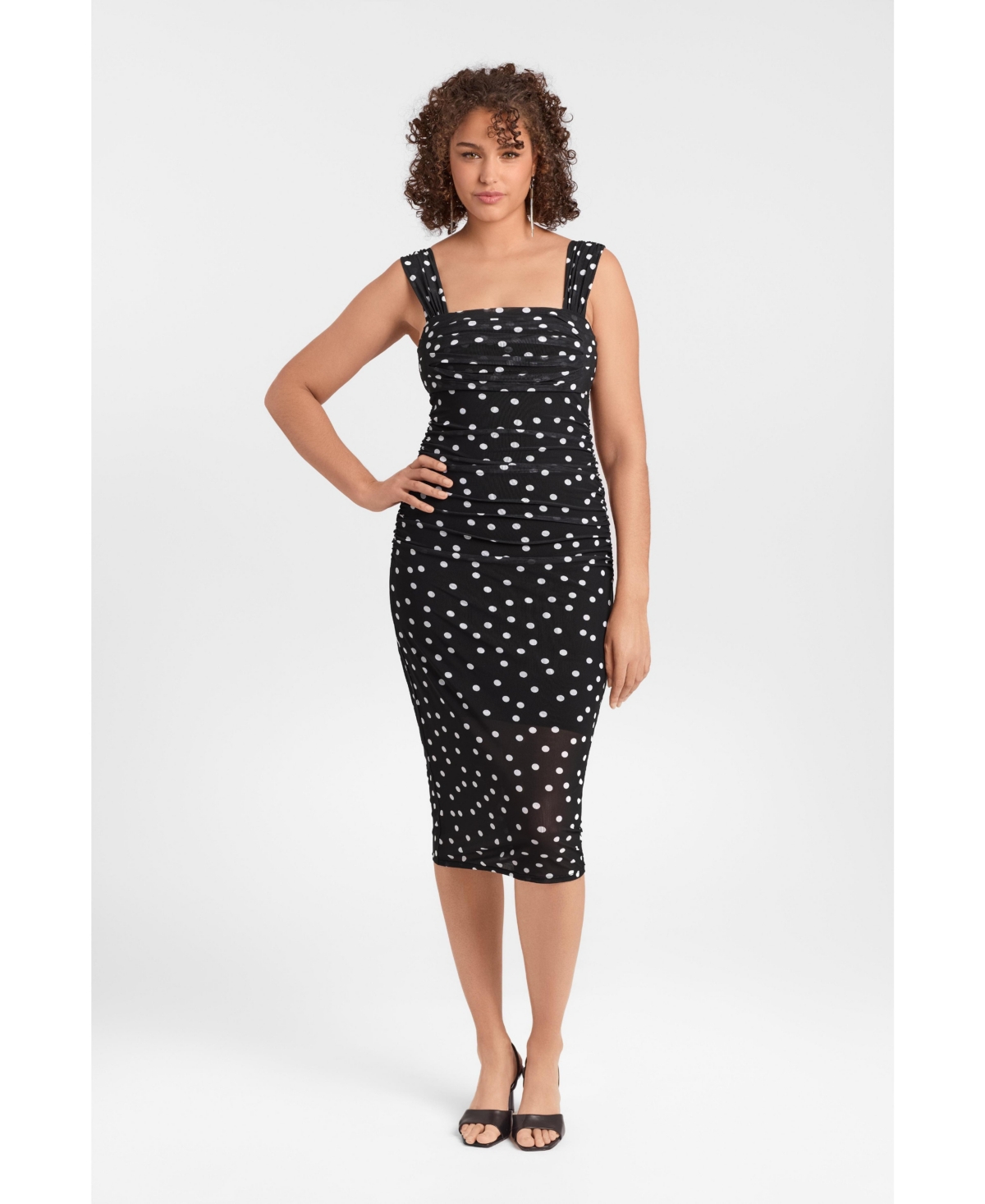 Click here for S3 Apparel Womens Draped Mesh Sculpting Midi Dress... prices