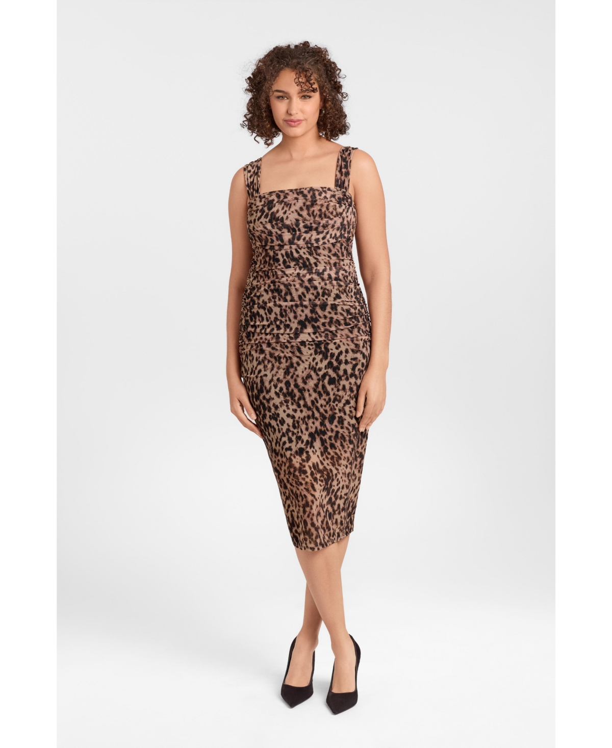 Click here for S3 Apparel Womens Draped Mesh Sculpting Midi Dress... prices