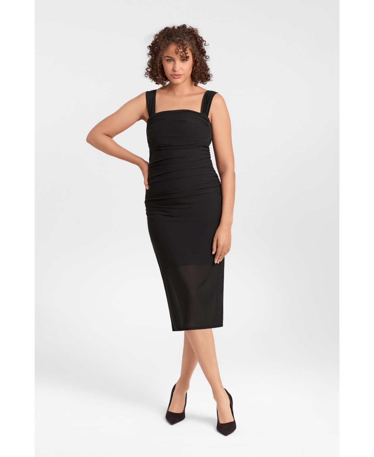Click here for S3 Apparel Womens Draped Mesh Sculpting Midi Dress... prices