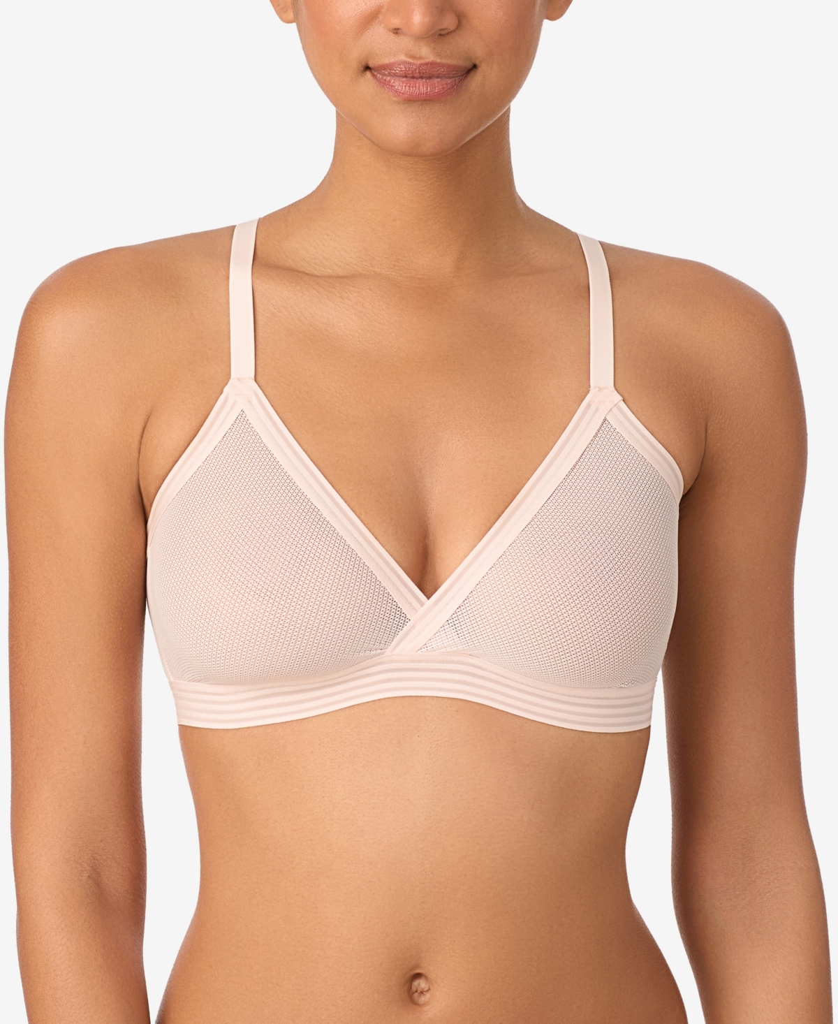 Click here for Dkny Sheer Stripe Bralette DK7626 - Rosewater prices