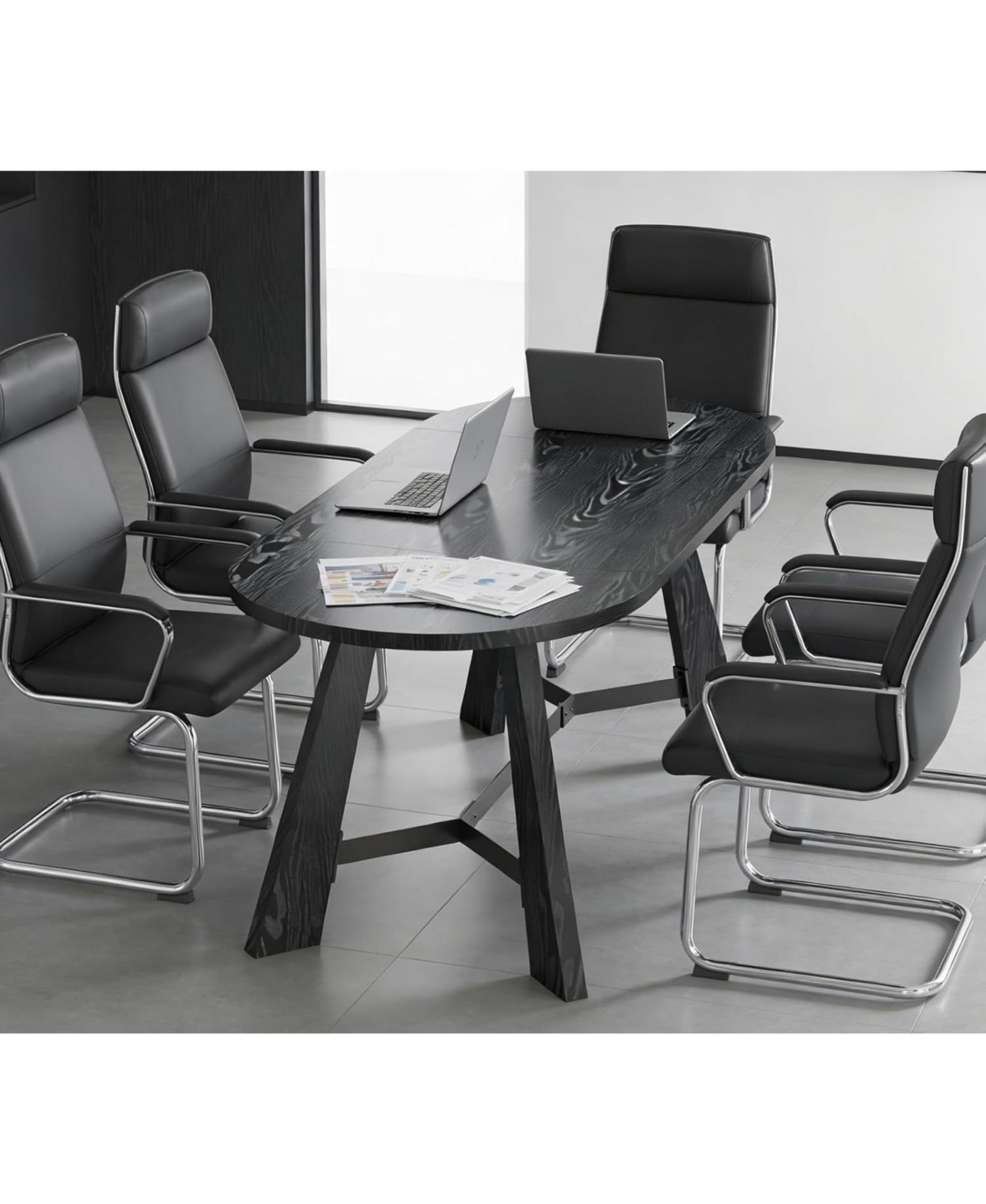 Click here for logicfox 70.8 Oval Work Desk for 6-8 People Rustic... prices