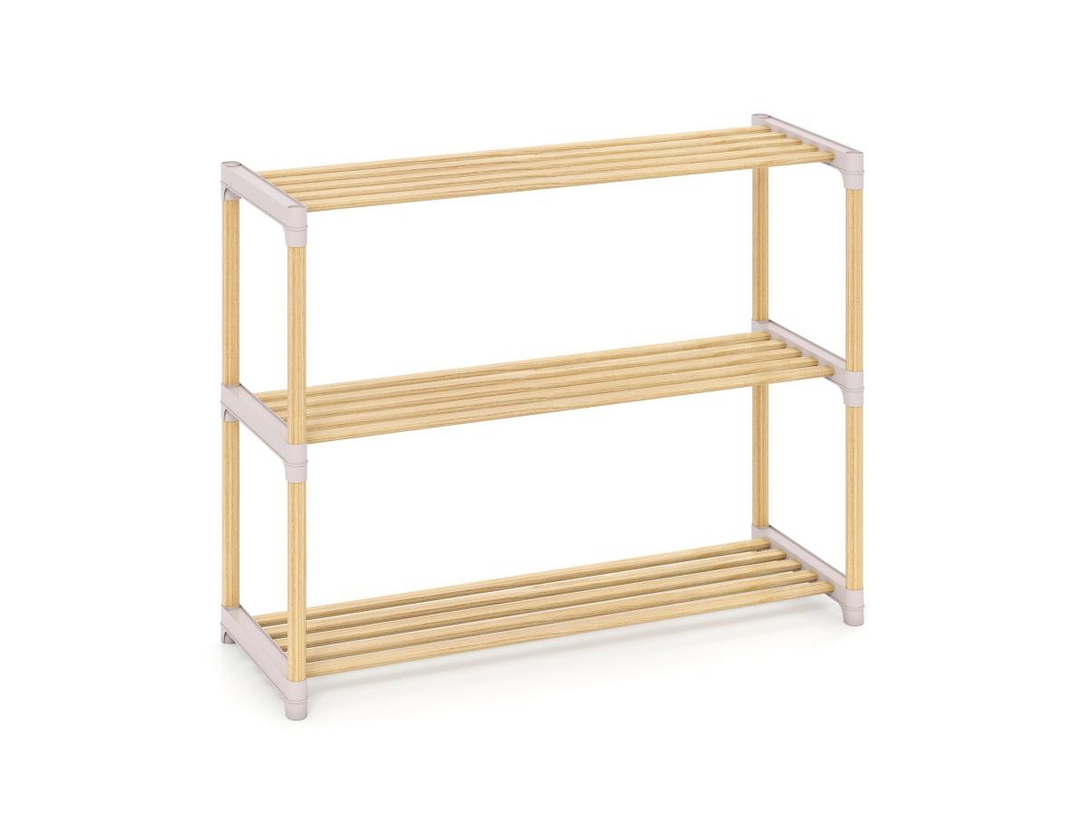 Click here for Slickblue 3 Tier Solid Wood Shoe Organizer with Op... prices