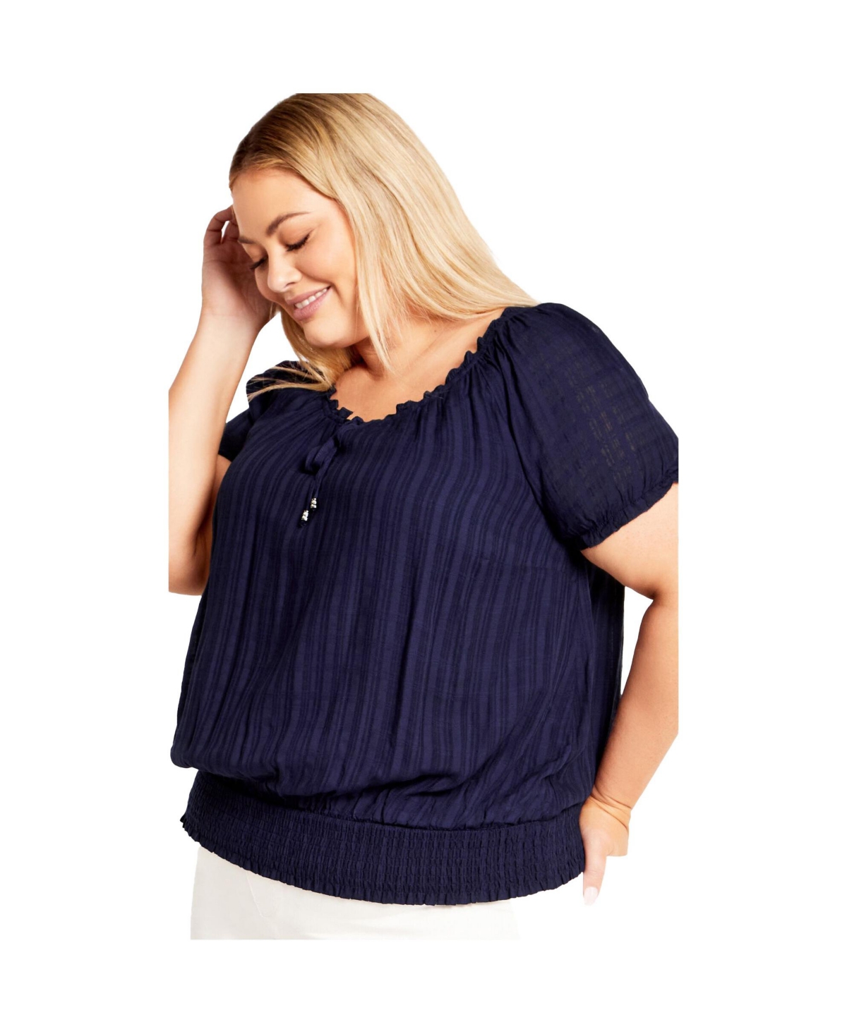 Click here for Avenue Womens Oceana Top - Navy prices