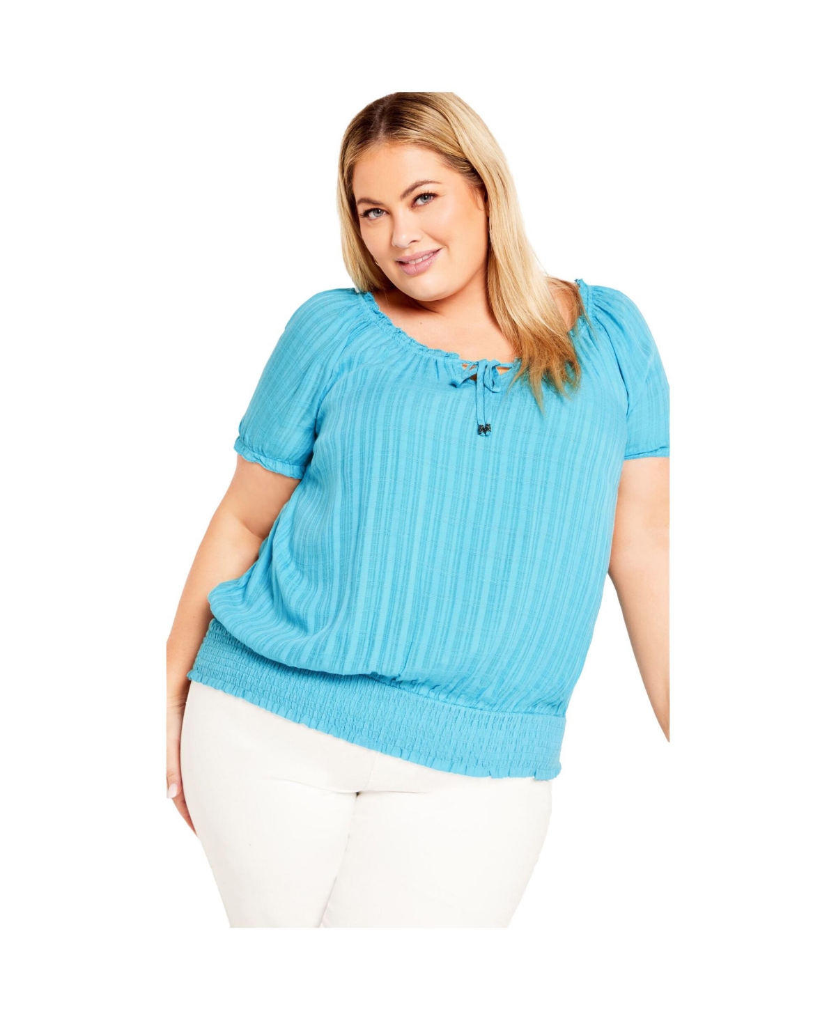 Click here for Avenue Womens Oceana Top - Turquoise prices