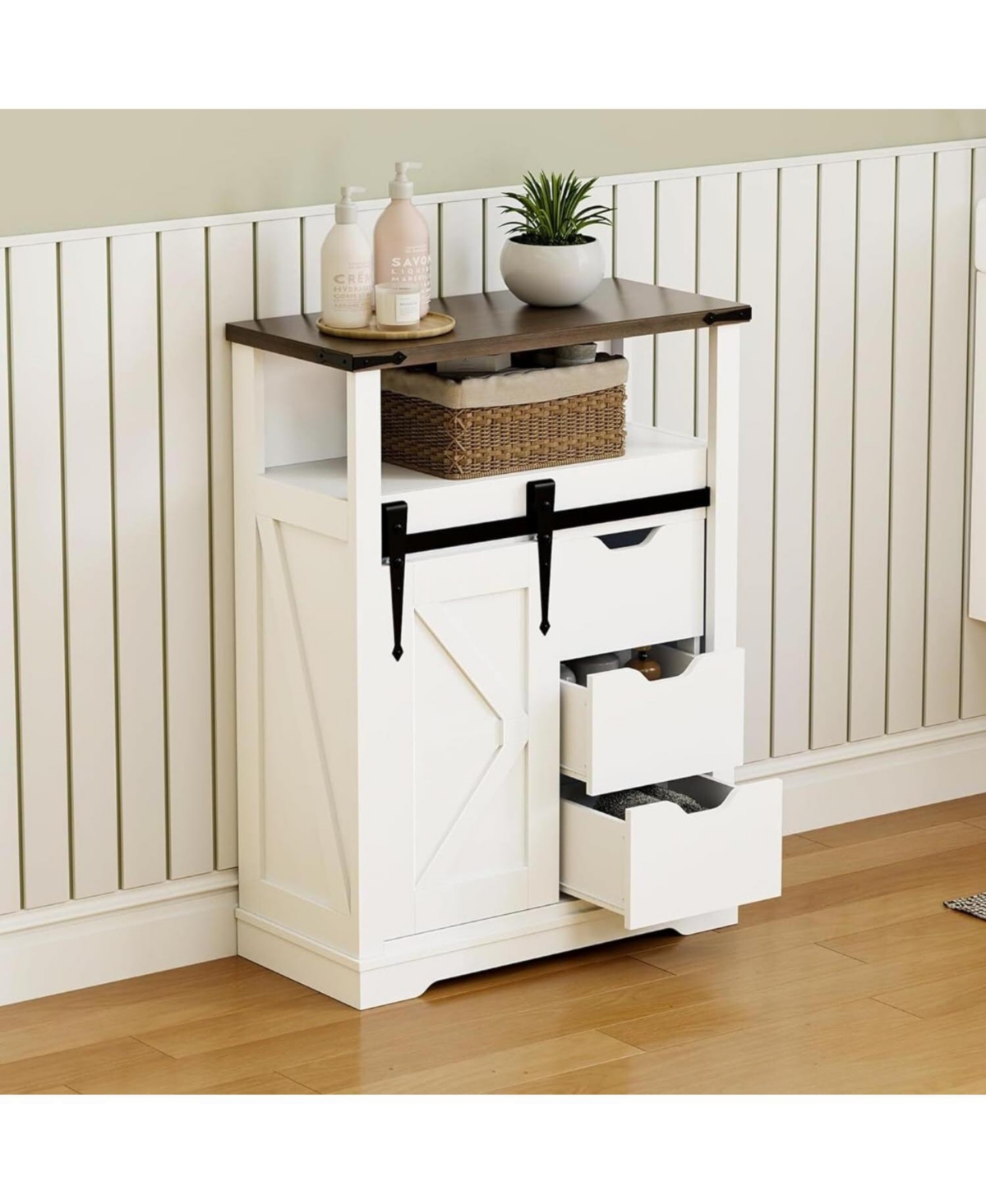 Click here for gaomon Bathroom Floor Cabinet with Sliding Barn Do... prices