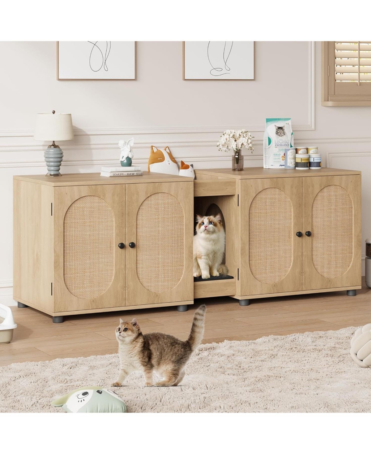 Click here for gaomon Cat Litter Box Enclosure 55.1 Double Litter... prices