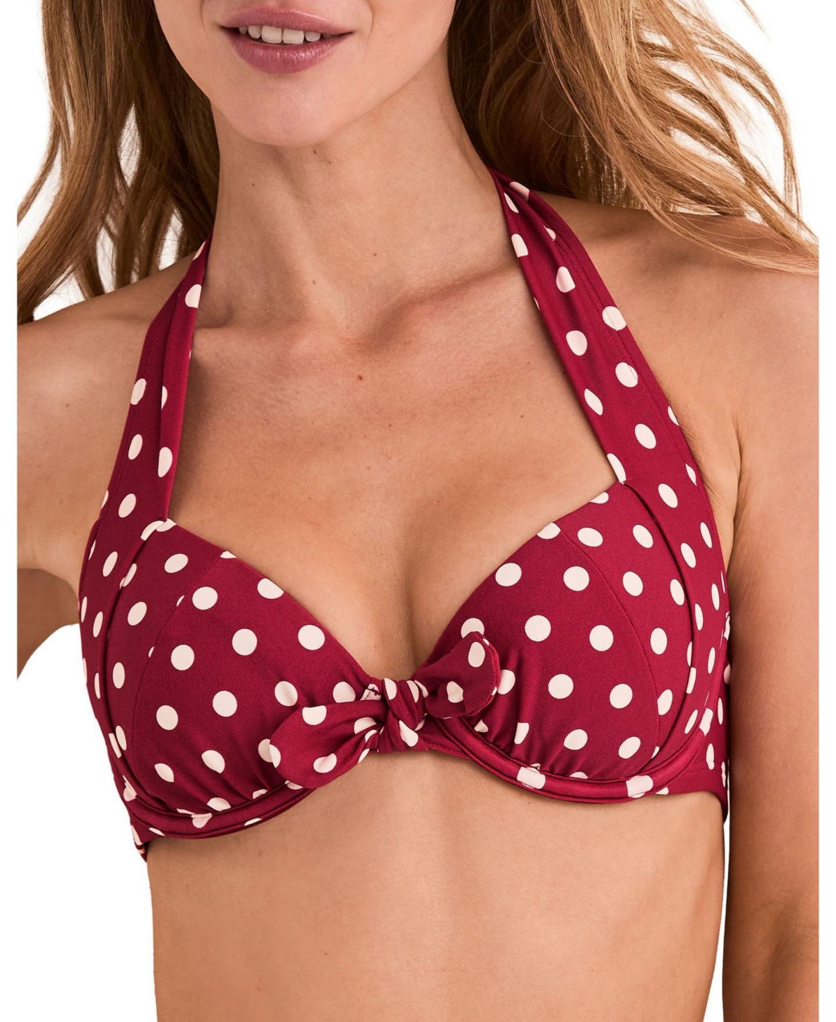 Click here for Adore Me Womens Shelbie Swimwear Top - Dot red prices