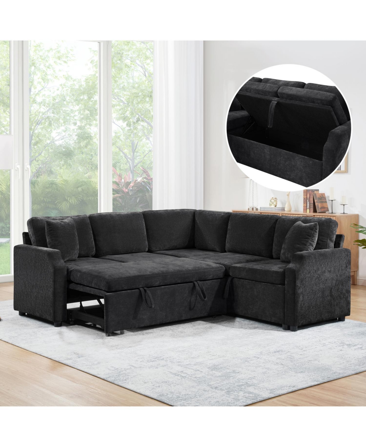 Click here for Streamdale Furniture L-Shaped Sectional Sofa Bed w... prices