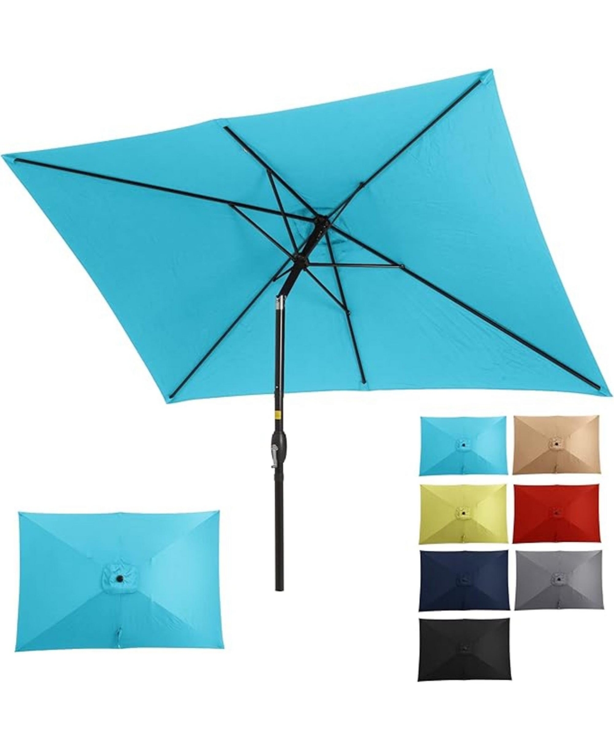 Click here for Mondawe 6.5 x 10 Ft Rectangular Patio Umbrella wit... prices