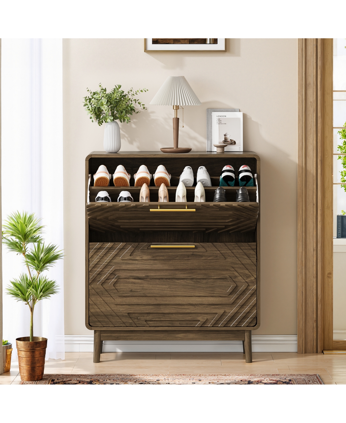 Click here for Rainsken Shoe Storage Cabinet - Wood Shoe Organize... prices