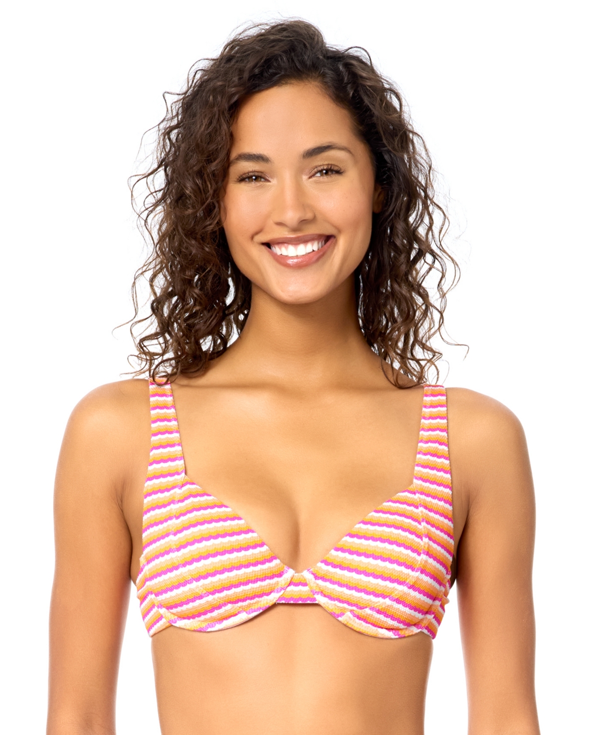 Click here for Raisins Womens Full Moon Stripe Swim Bikini Top -... prices