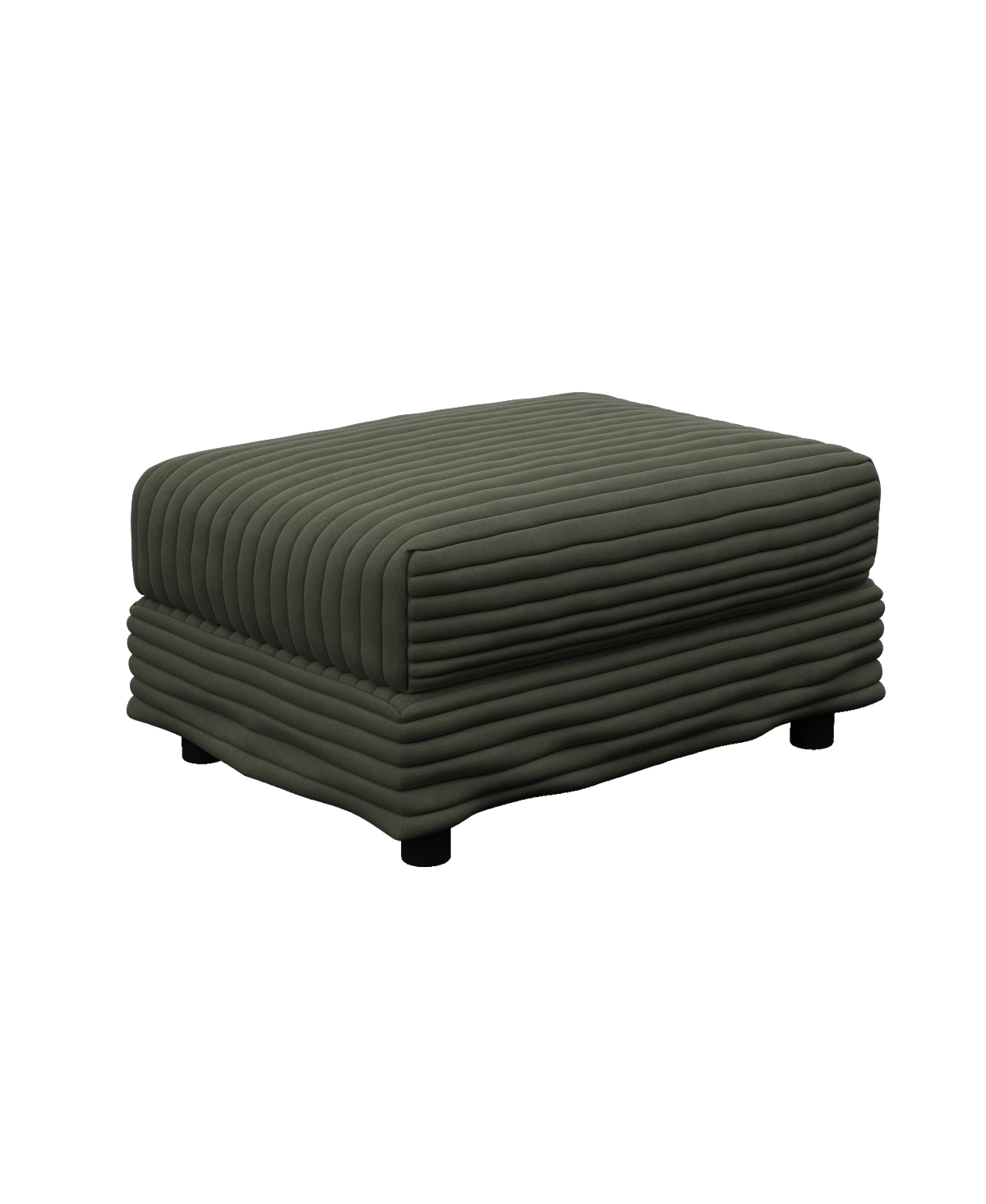 Click here for Streamdale Furniture Plush Corduroy Ottoman - Gree... prices
