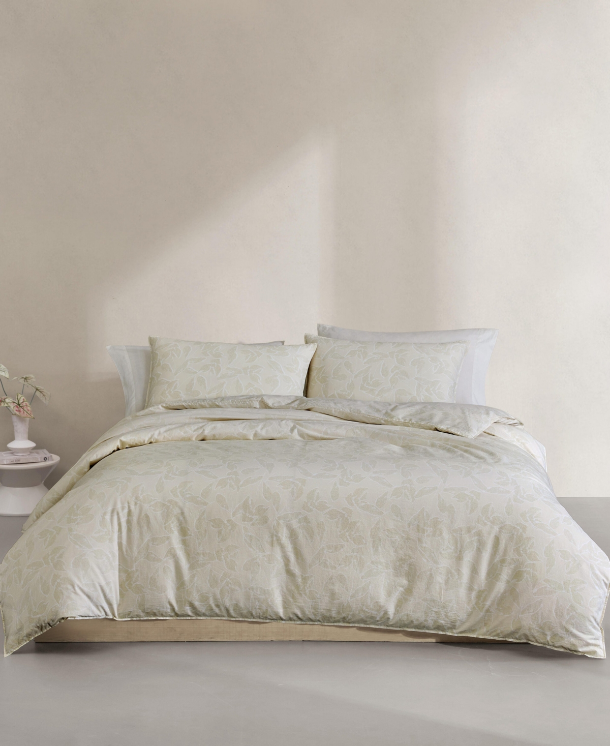 Click here for Calvin Klein Leaves Washed Percale 3-Pc. Duvet Cov... prices