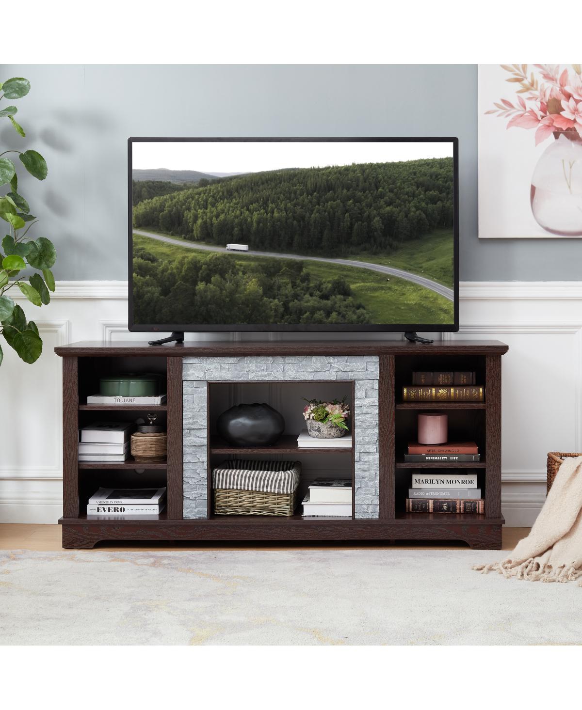 Click here for Streamdale Furniture Tv Media Stand with Faux Stac... prices