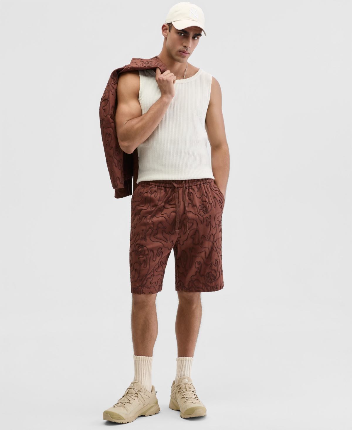 Click here for Mode of One Mens Floral Embroidered Shorts  Exclus... prices