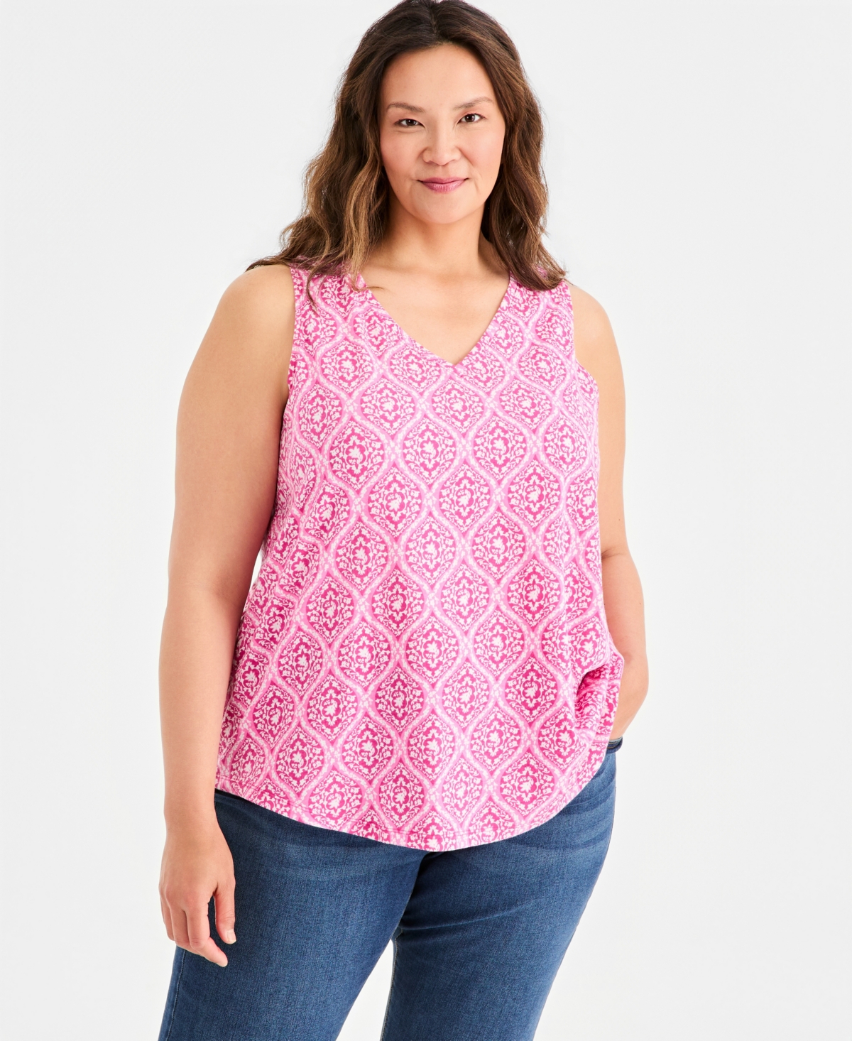 Click here for Style & Co Plus Size Printed V-Neck Tank Top  Macy... prices