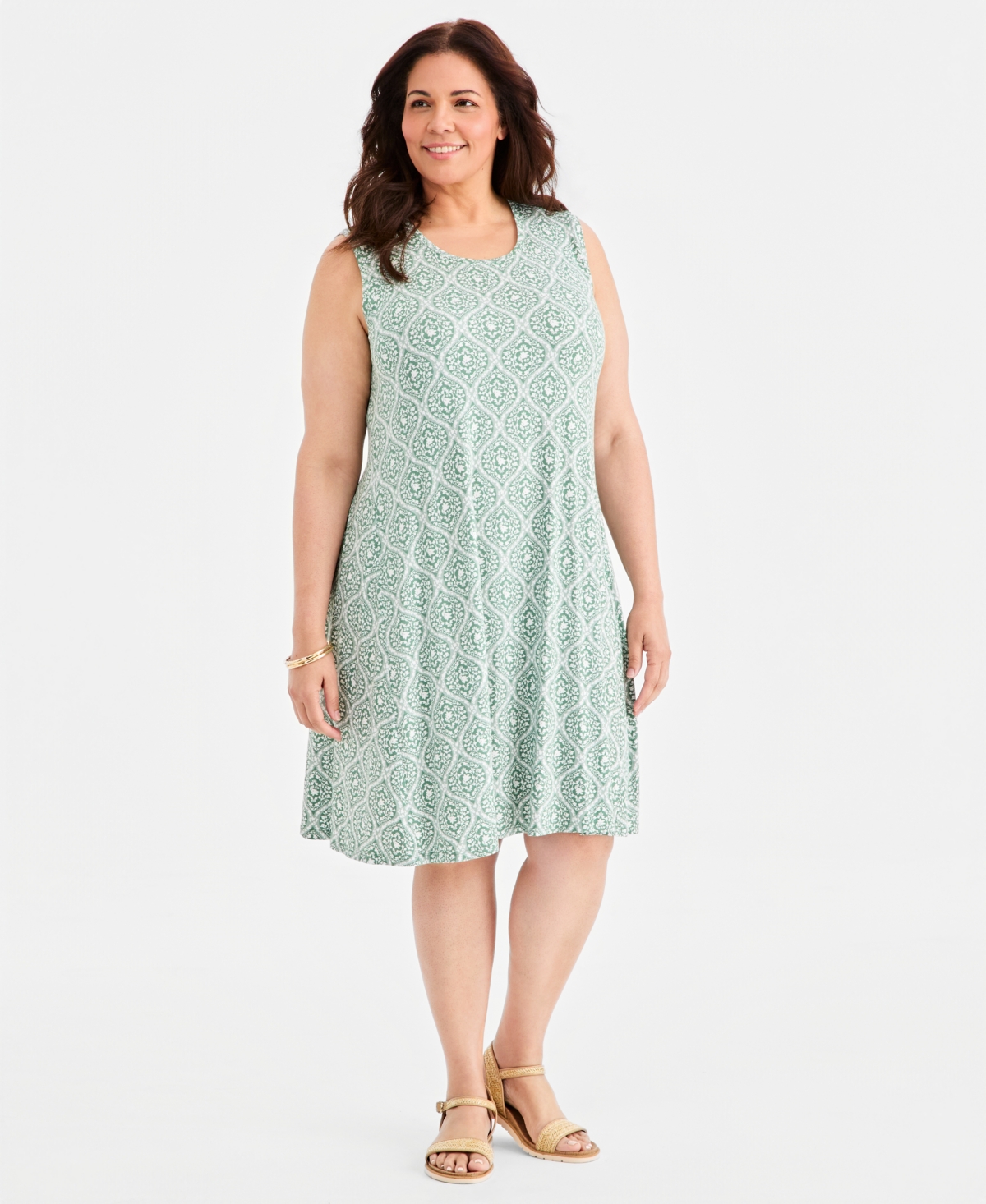 Click here for Style & Co Plus Size Sleeveless Printed Flip Flop... prices