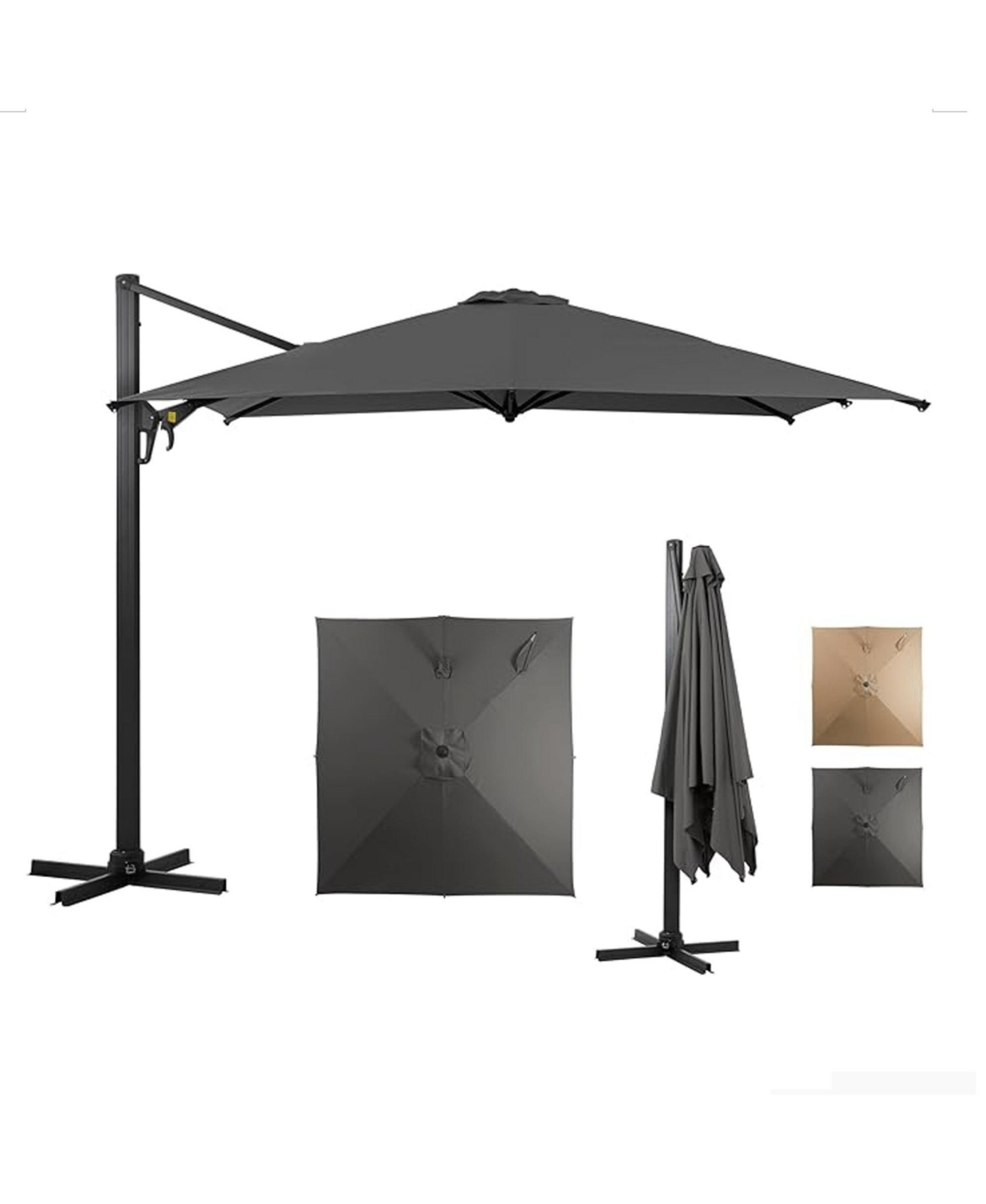 Click here for Mondawe 10 Ft Cantilever Patio Umbrella with 360&#... prices