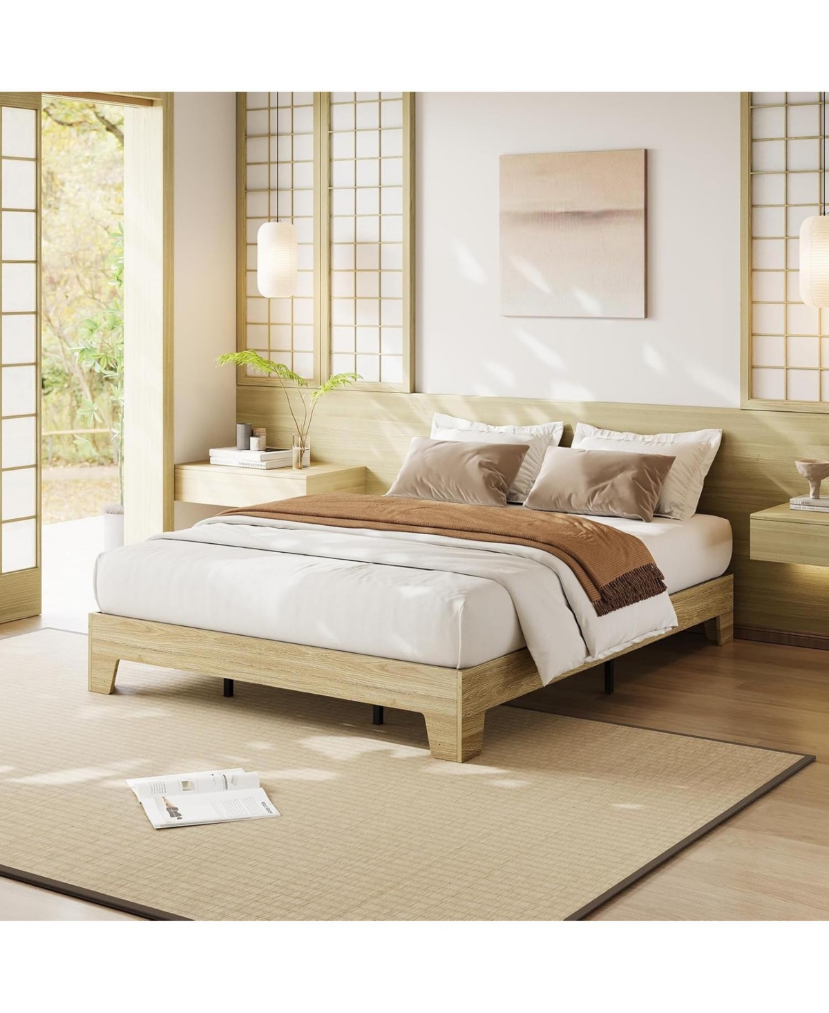 Click here for gaomon Platform Bed Frame Minimalist Design Wood S... prices