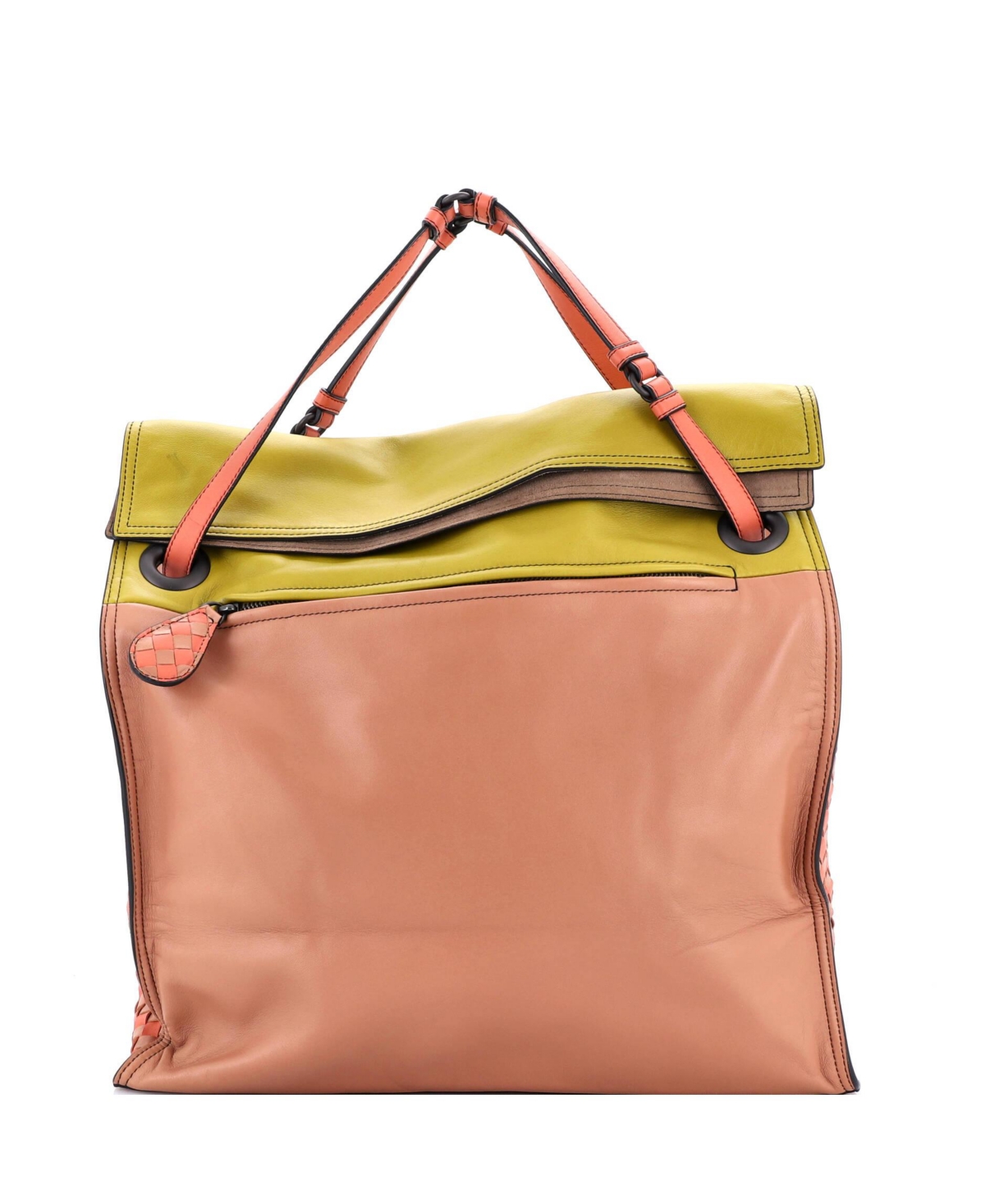 Click here for Pre-Owned Bottega Veneta Palio Fold Over Tote Colo... prices