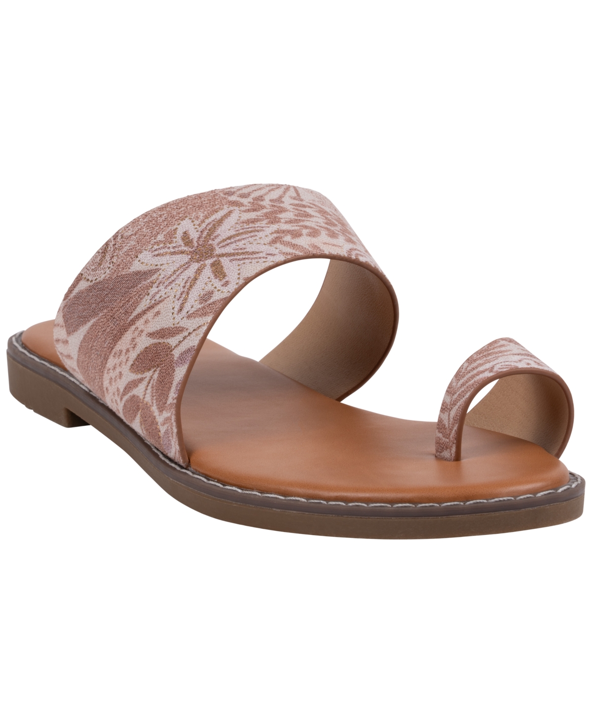 Click here for Gc Shoes Womens Florence Toe Loop Flat Sandals - F... prices