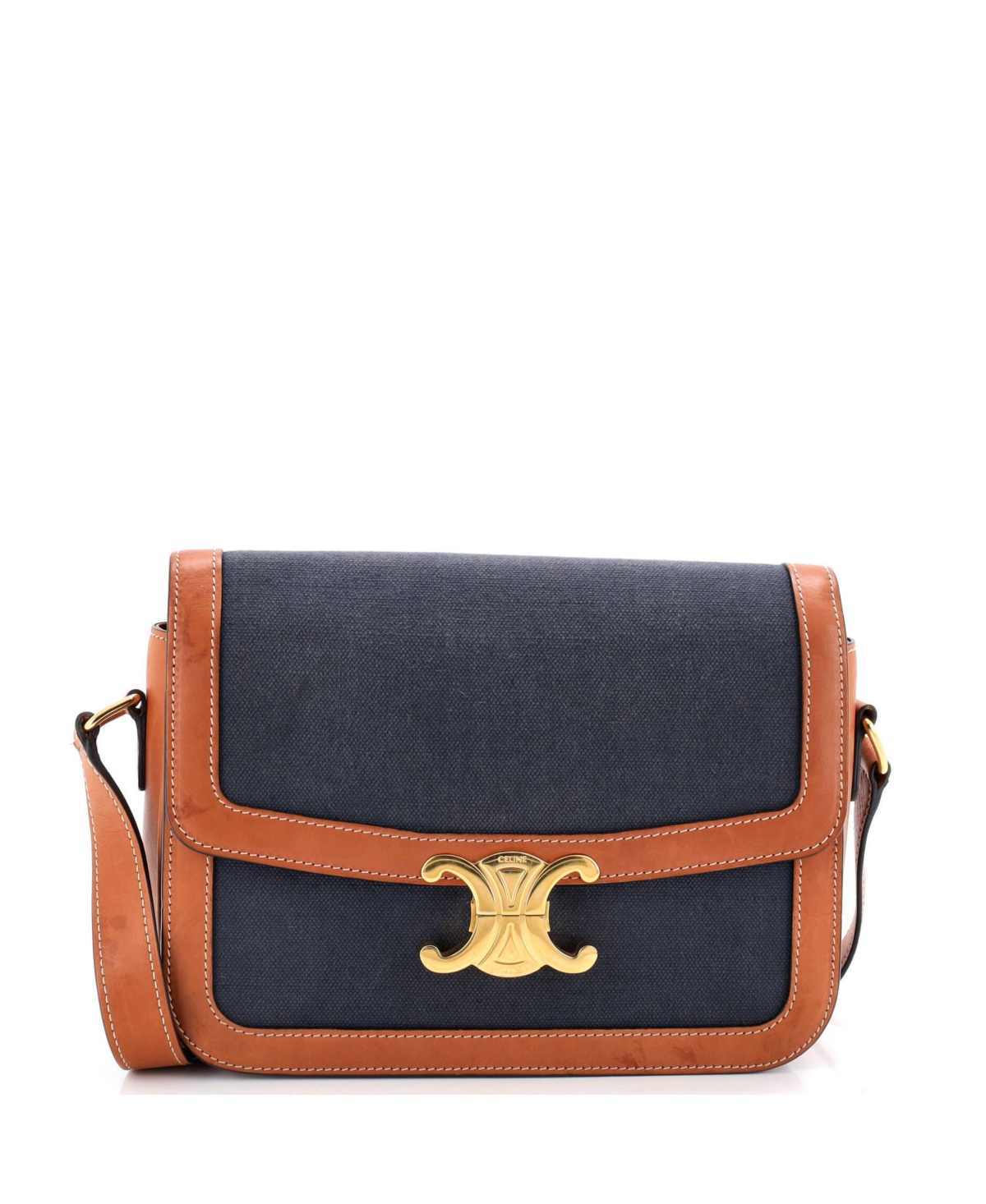 Click here for Pre-Owned Celine Medium Triomphe Shoulder Bag Canv... prices