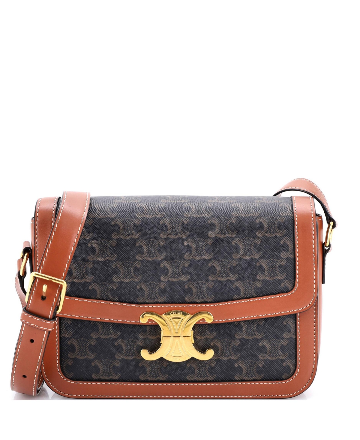 Click here for Pre-Owned Celine Medium Triomphe Shoulder Bag Trio... prices