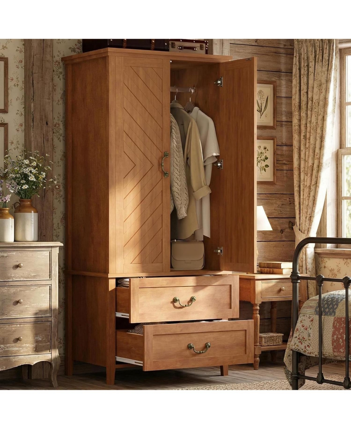 Click here for gaomon 71" Tall Farmhouse Armoire Wardrobe Cl... prices