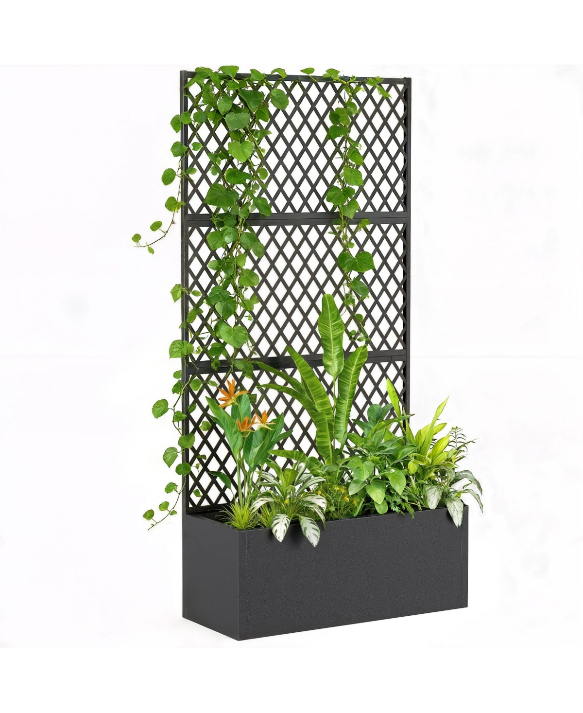Click here for Outsunny Metal Planter Box with Trellis  Diamond L... prices