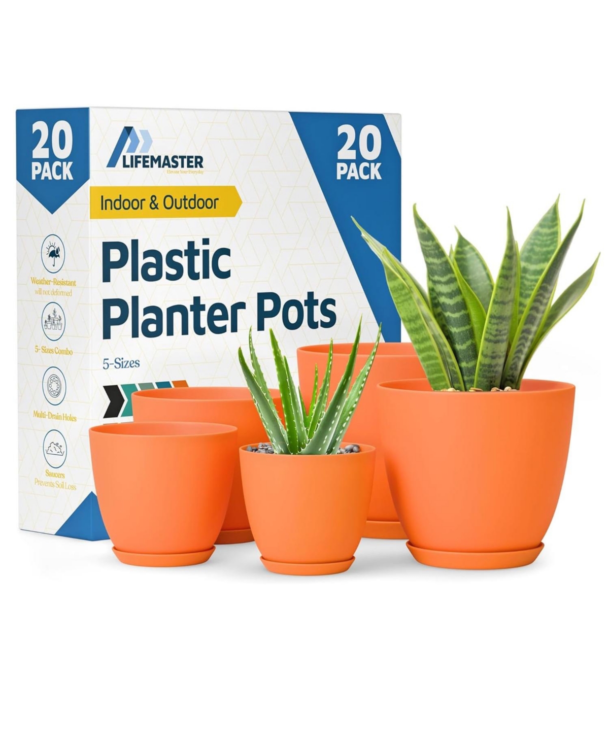 Click here for Yellow Plant Pots 20 Pack with Drainage Holes & Sa... prices