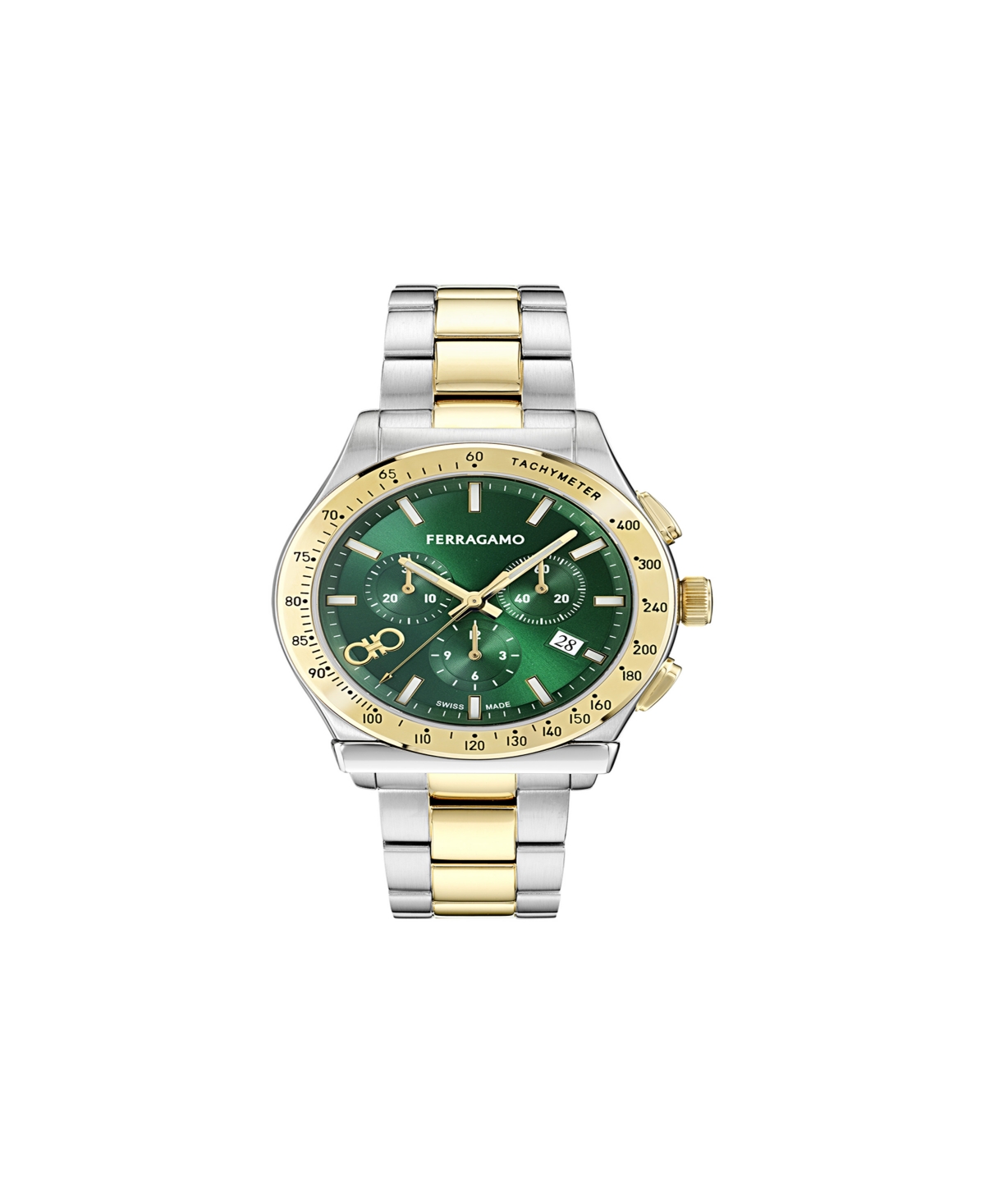 Click here for Ferragamo Mens Two-Tone Stainless Steel Bracelet W... prices