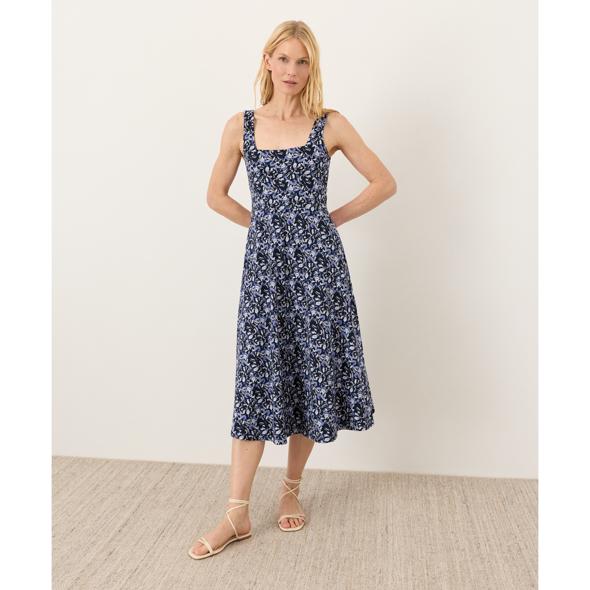 Click here for Pact Womens Organic Cotton Fit & Flare Square Neck... prices