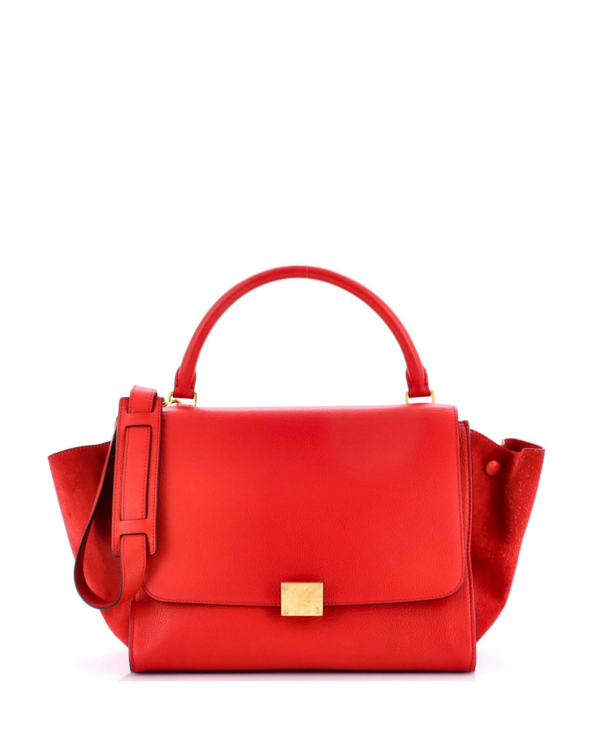 Click here for Pre-Owned Celine Medium Trapeze Bag Leather - Red prices