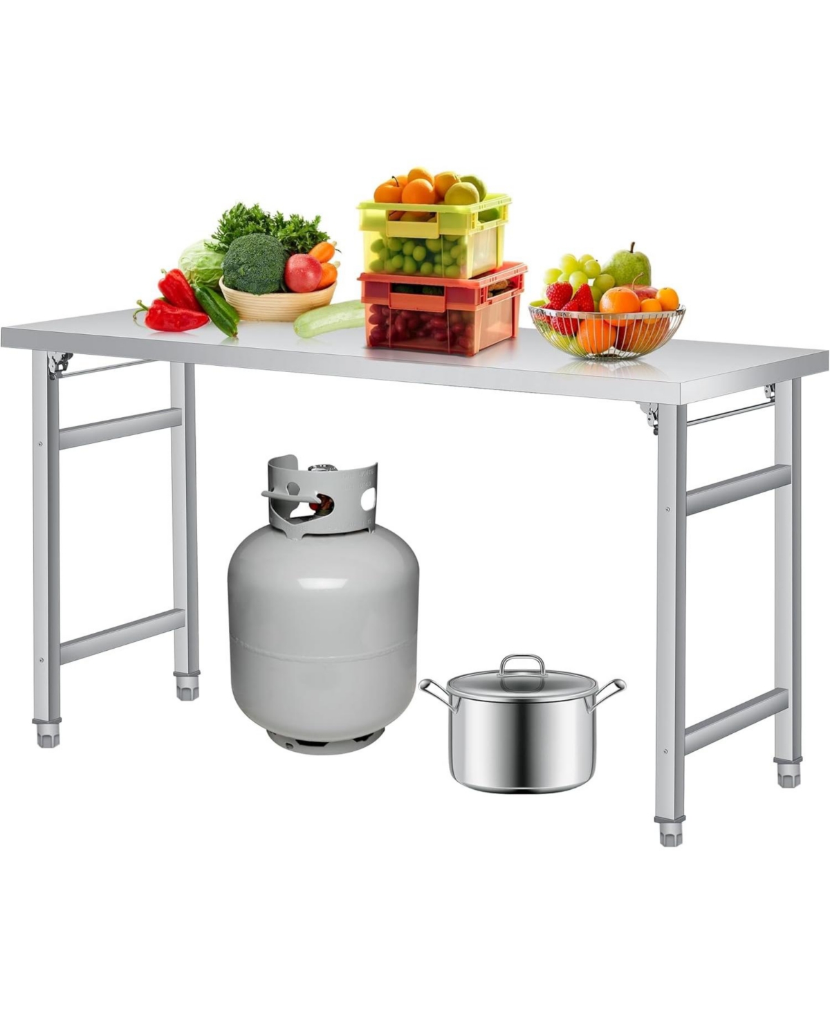 Click here for gaomon 60x24 Stainless Steel Folding Table  660 lb... prices