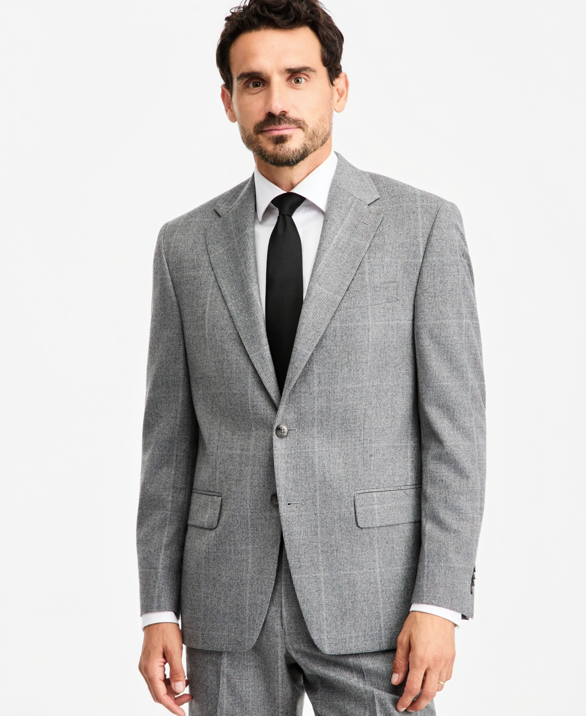 Click here for Michael Kors Mens Classic-Fit Wool-Blend Stretch P... prices