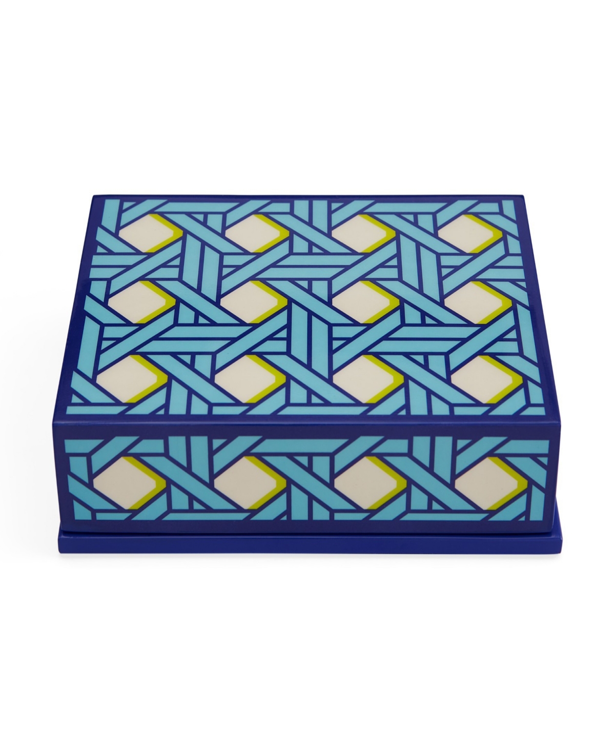 Click here for Jonathan Adler Basketweave Lacquer Card Set - Blue prices