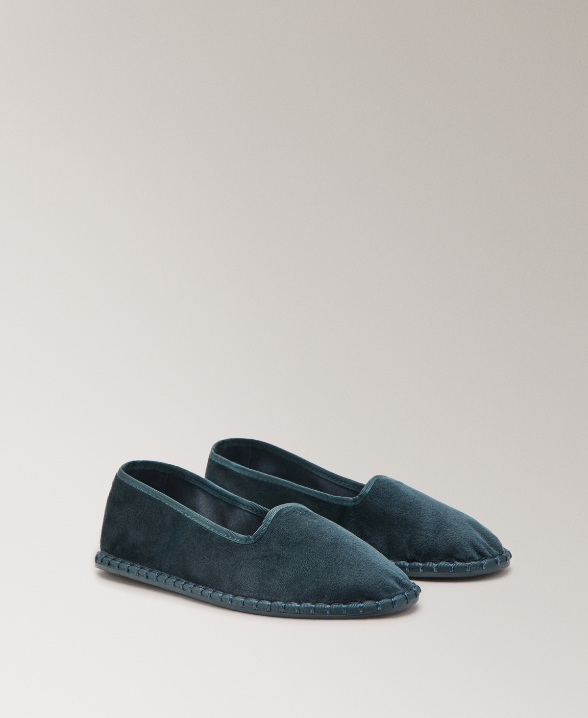 Click here for Mango Womens Velour Shoes - Navy prices
