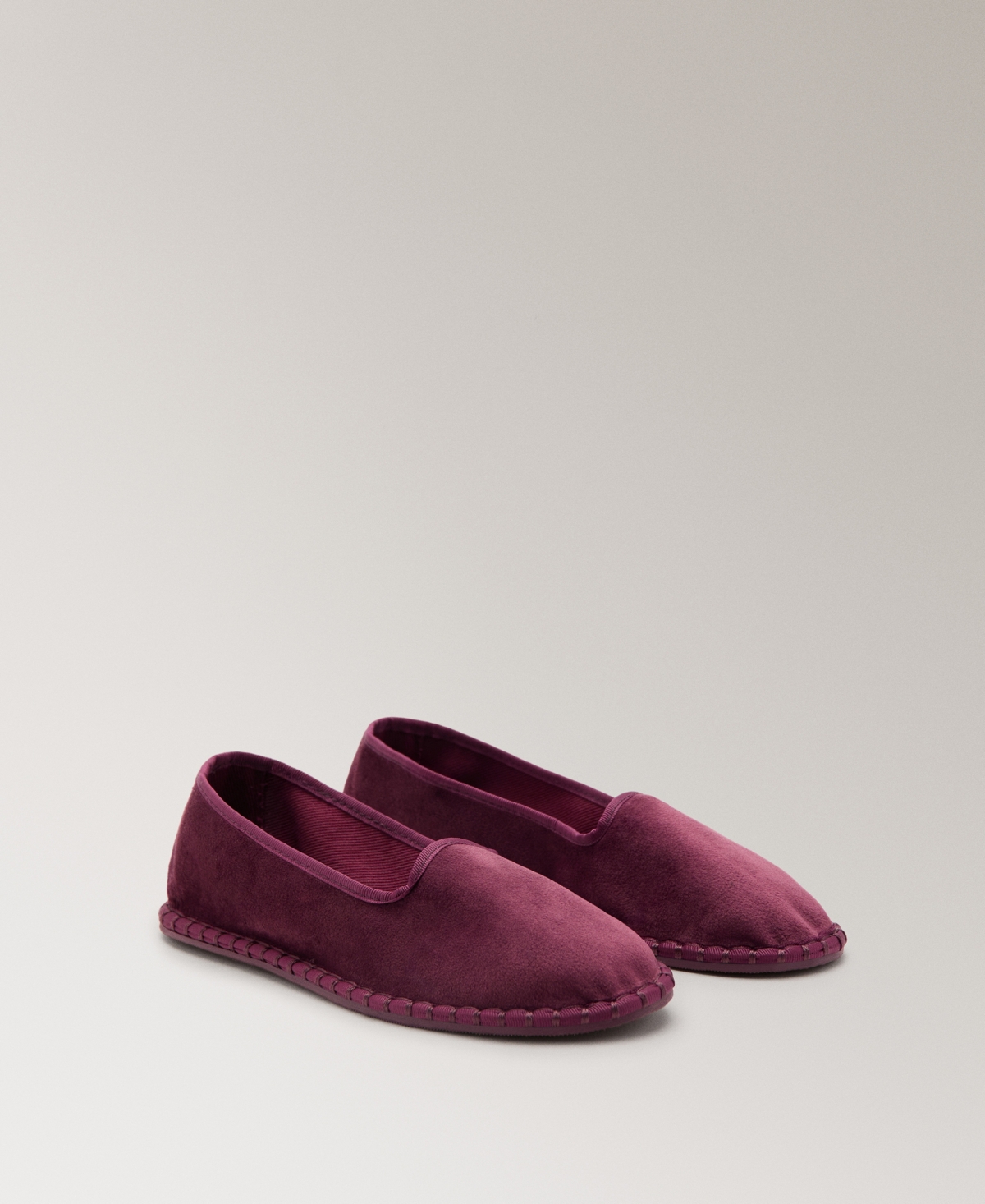 Click here for Mango Womens Velour Shoes - Wine prices