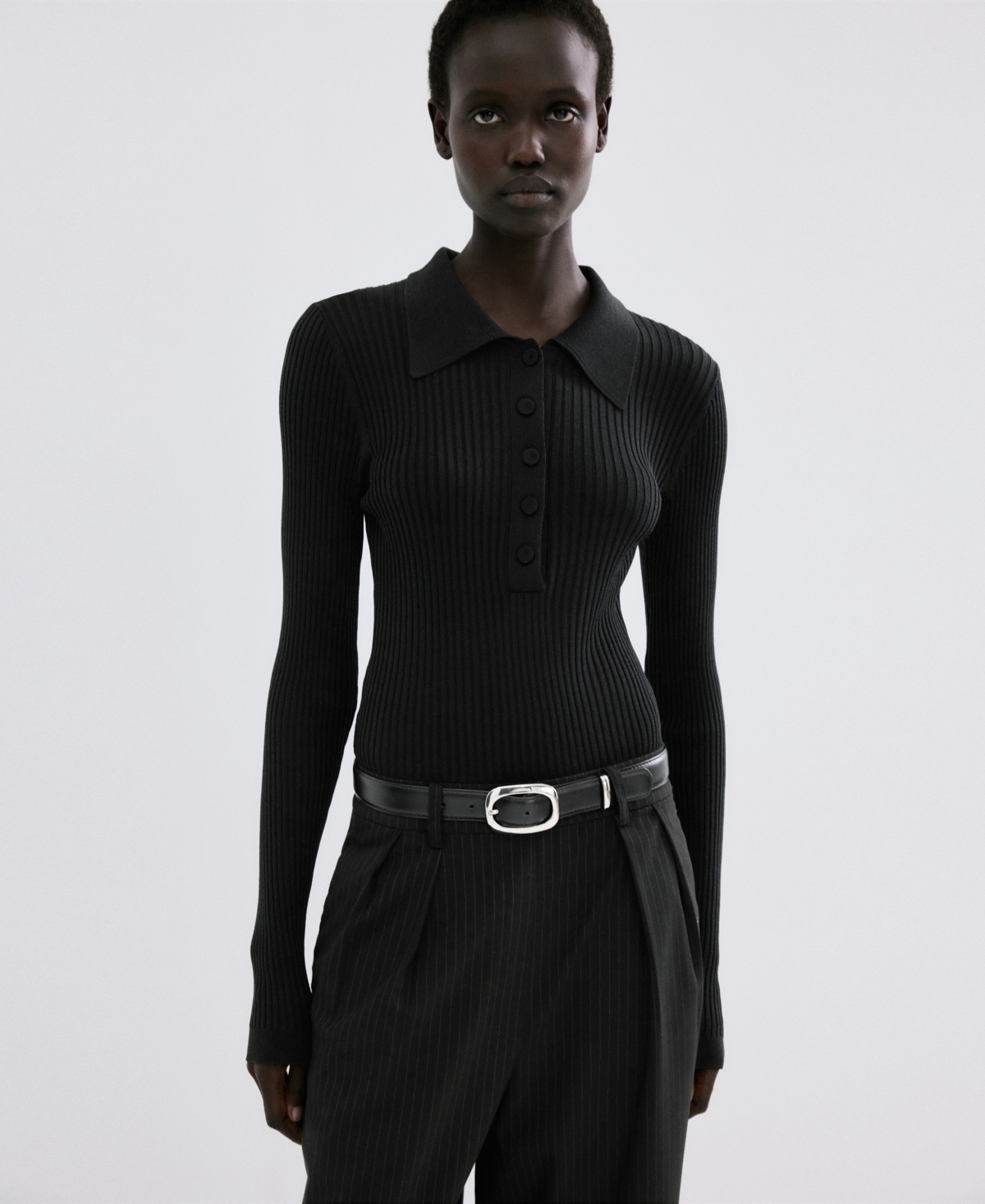 Click here for Mango Womens Contrast-Bodice Long Jumpsuit - Black prices