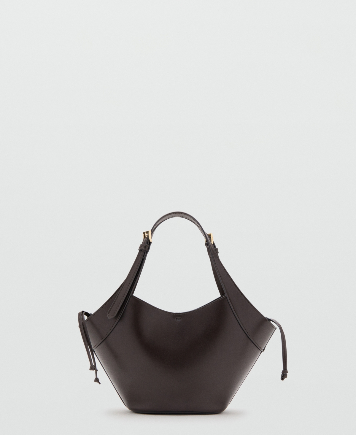 Click here for Mango Womens Double-Handle Buckles Handbag - Choco... prices