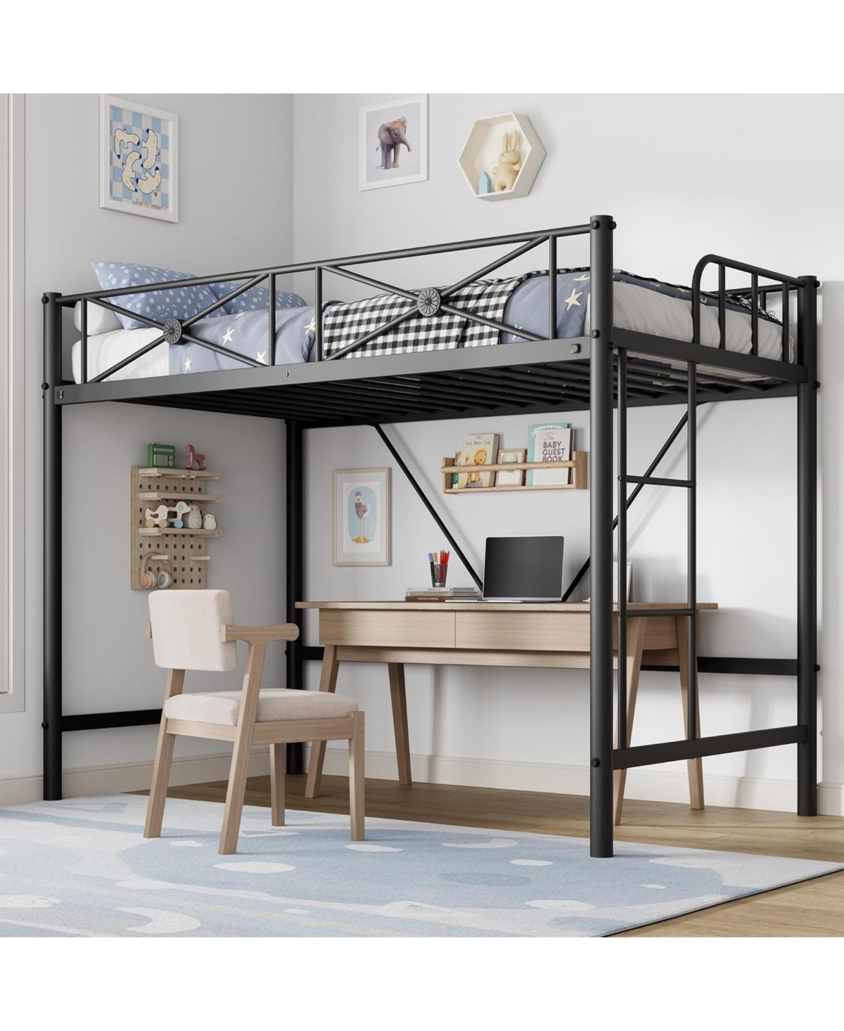 Click here for gaomon Loft Bed Frame  Heavy Duty Metal with 400 L... prices