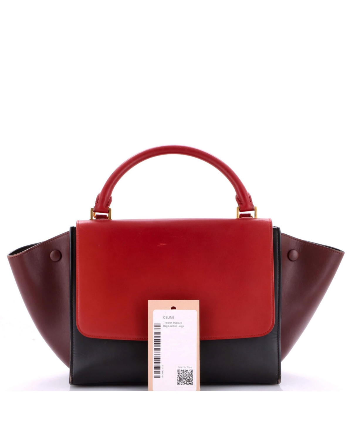 Click here for Pre-Owned Celine Large Tricolor Trapeze Bag Leathe... prices