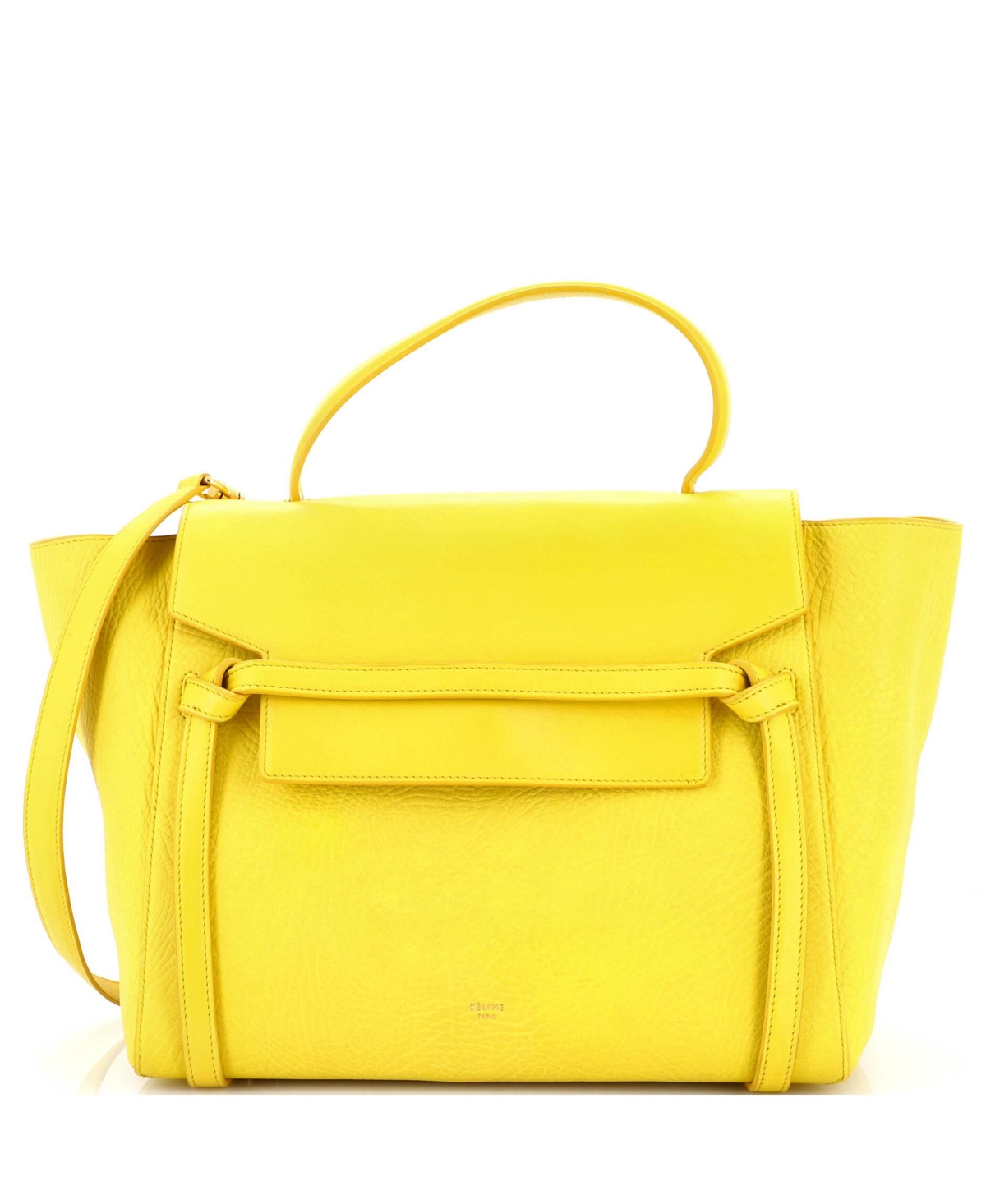 Click here for Pre-Owned Celine Medium Belt Bag Textured Leather... prices