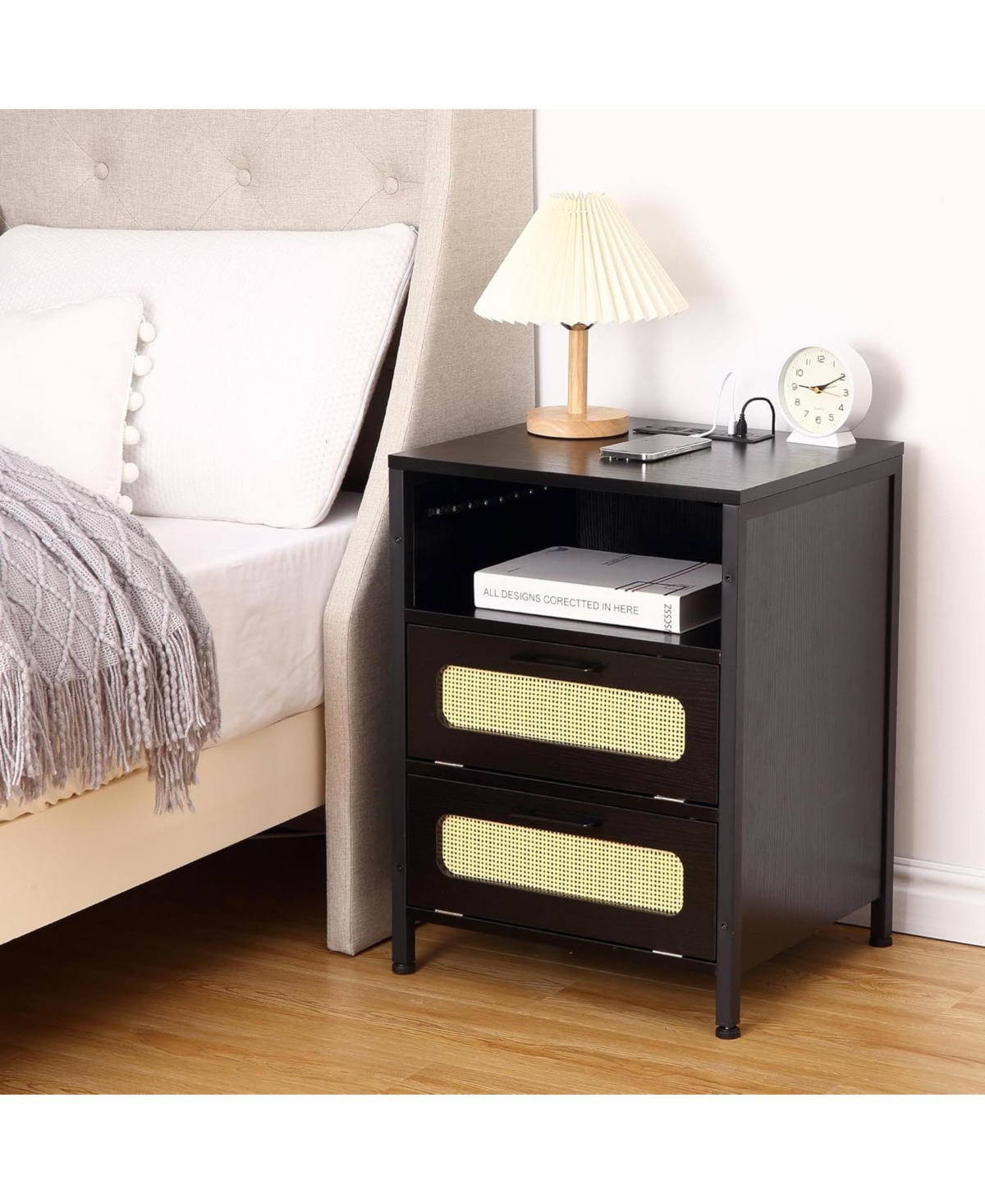 Click here for gaomon Nightstand with Led Lighting Charging End T... prices