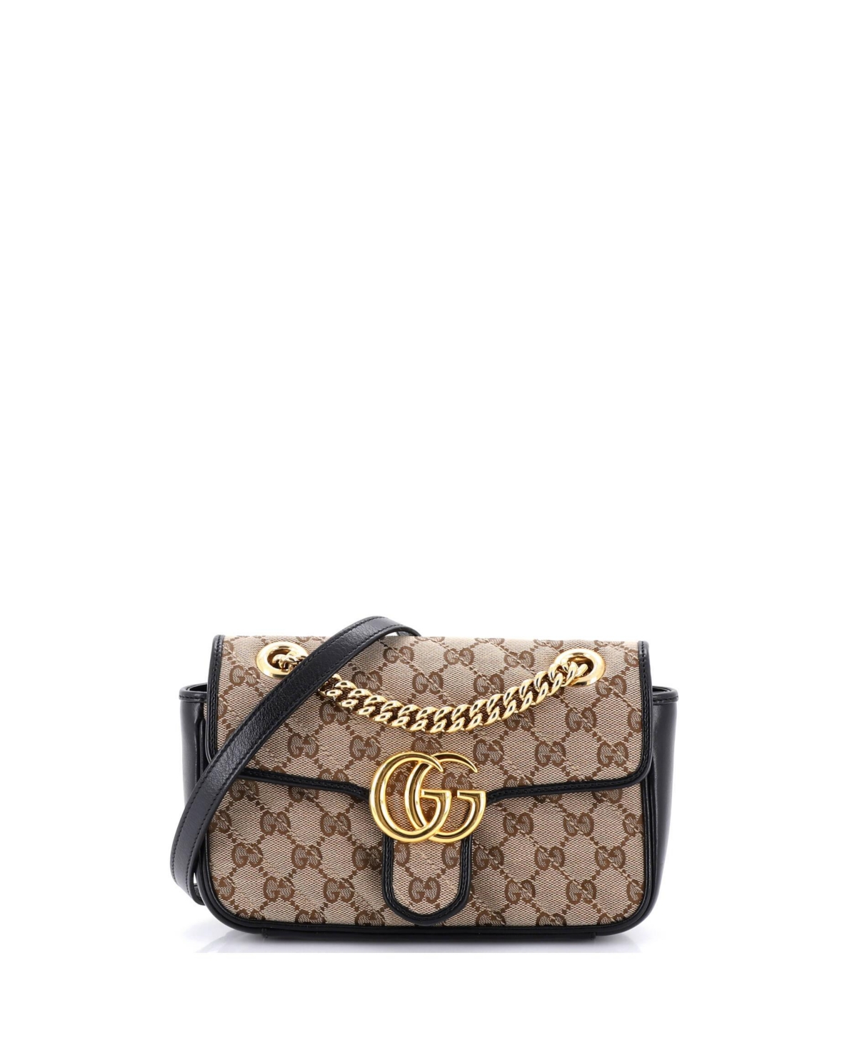 Click here for Pre-Owned Gucci Mini Gg Marmont Flap Bag Diagonal... prices