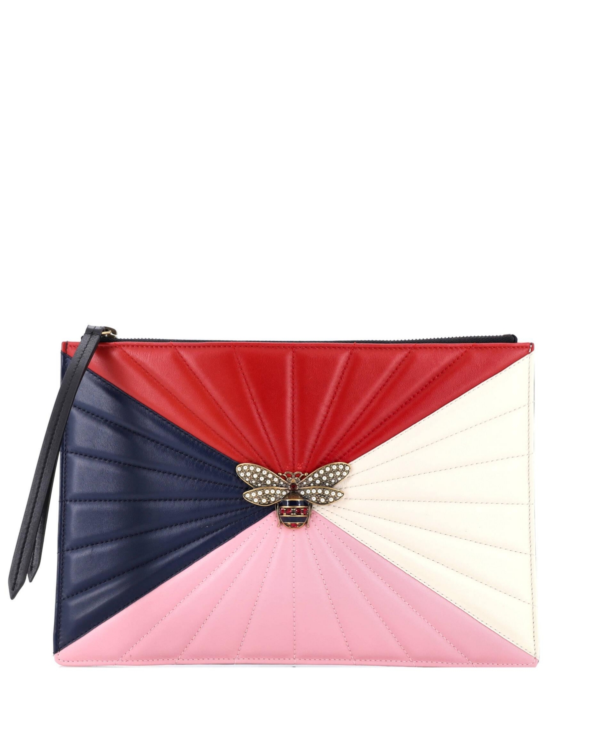 Click here for Pre-Owned Gucci Queen Margaret Bee Zip Pouch Color... prices